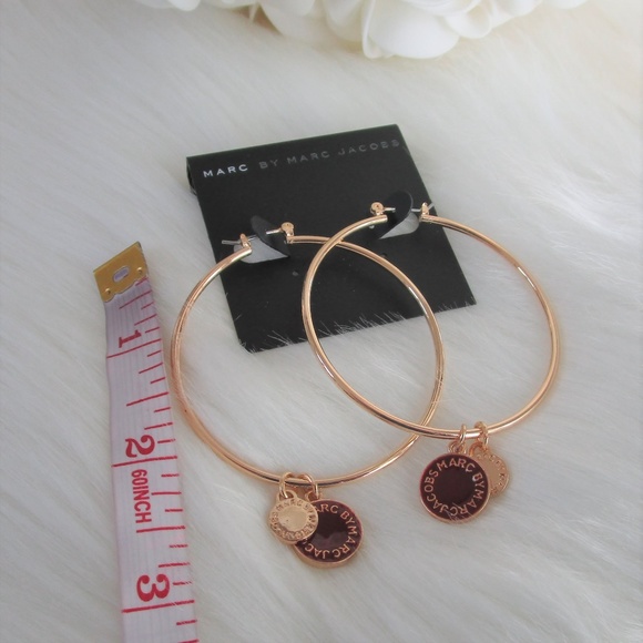 Marc By Marc Jacobs | Jewelry | Nwt Marc Jacobs Enamel Logo Hoop Disc ...